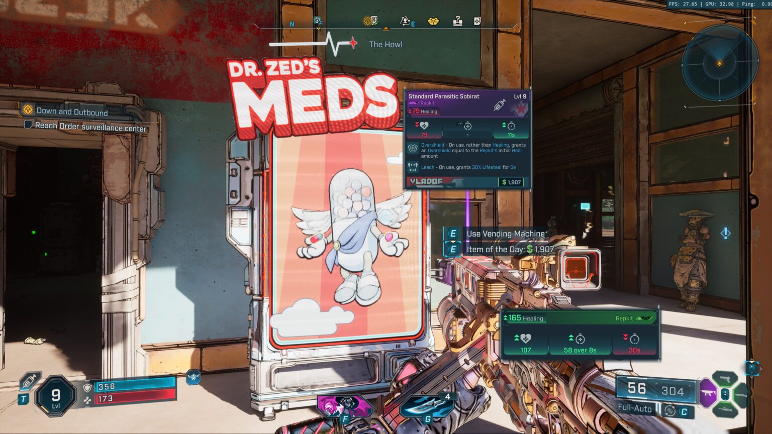 Medical Vending Machine – Borderlands 4 – Buttons and Screens